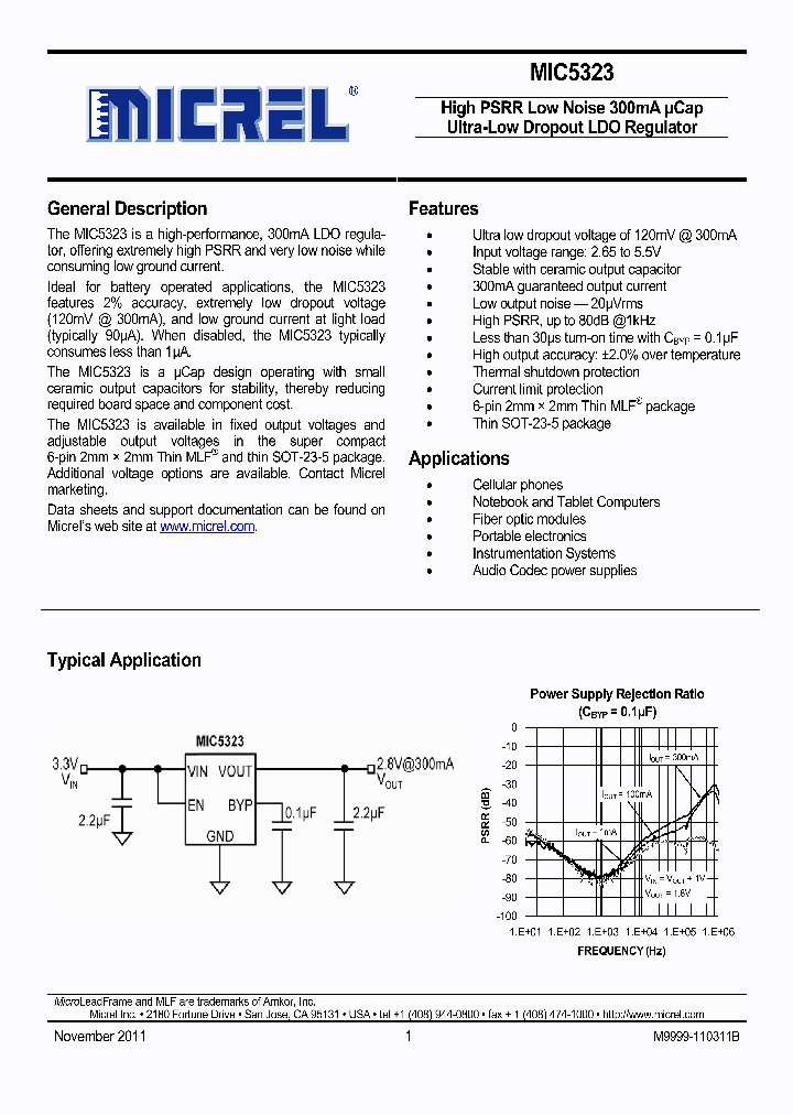 MIC5323-18YMT_5007688.PDF Datasheet Download --- IC-ON-LINE