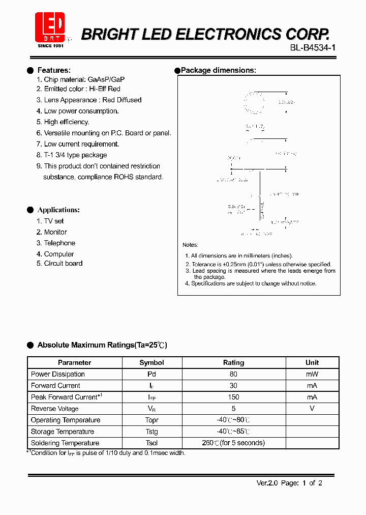 BL-B4534-1_5057969.PDF Datasheet Download --- IC-ON-LINE