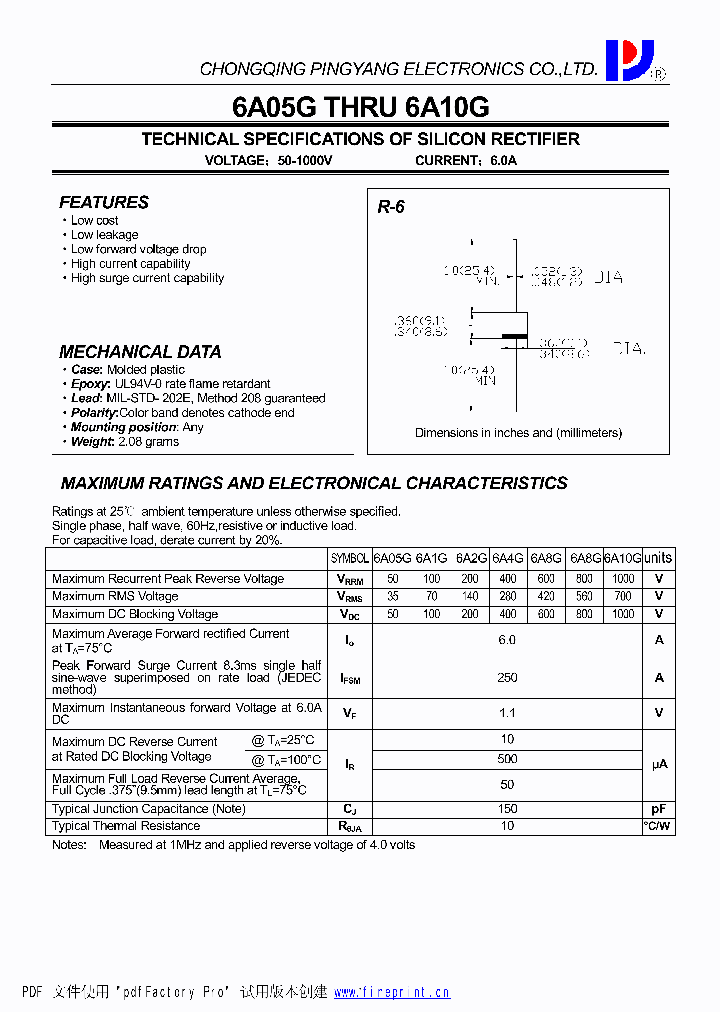 6A8G_5067306.PDF Datasheet Download --- IC-ON-LINE