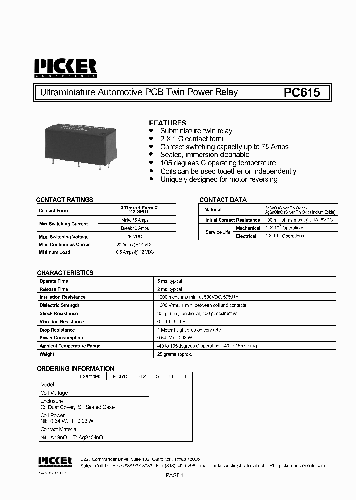 PC615-12CHT_5178623.PDF Datasheet Download --- IC-ON-LINE