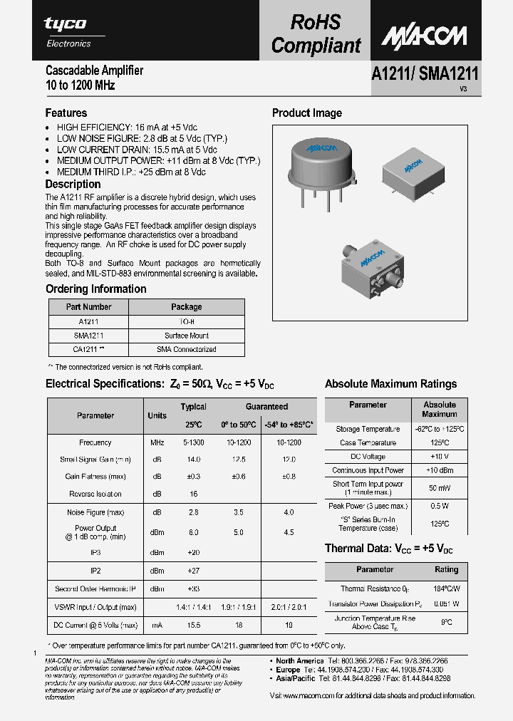 A1211_5189330.PDF Datasheet Download --- IC-ON-LINE