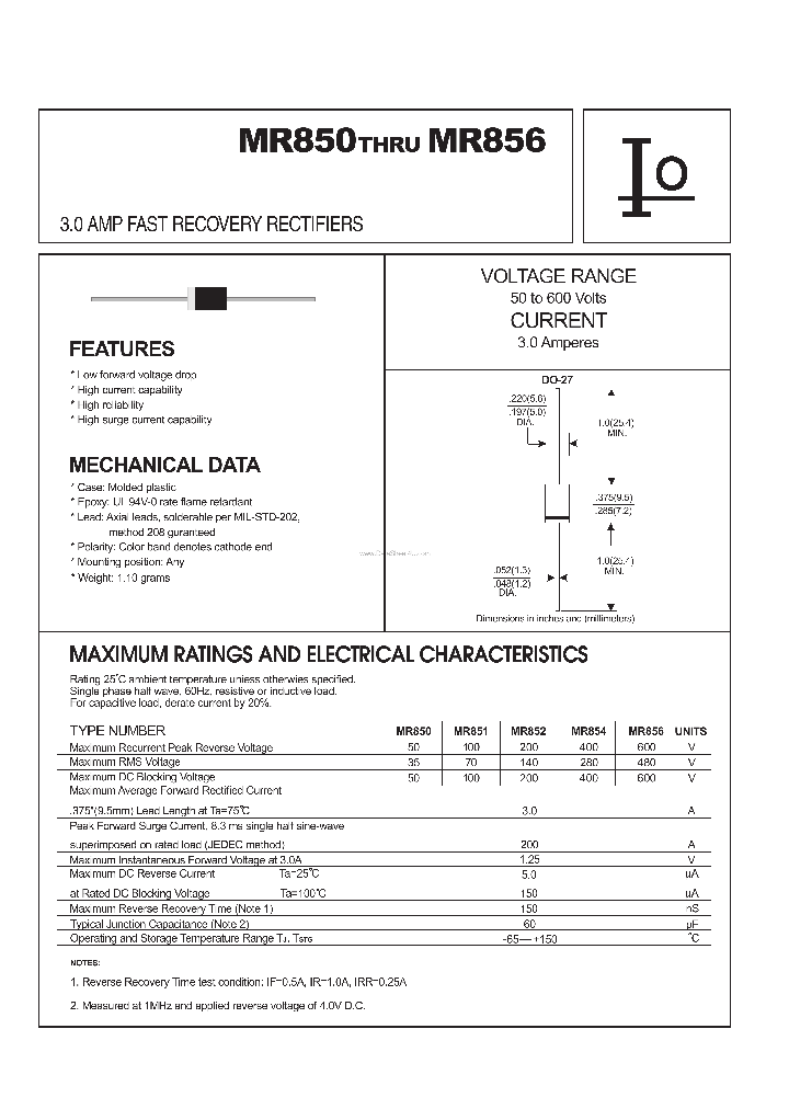 MR850_5224887.PDF Datasheet Download --- IC-ON-LINE