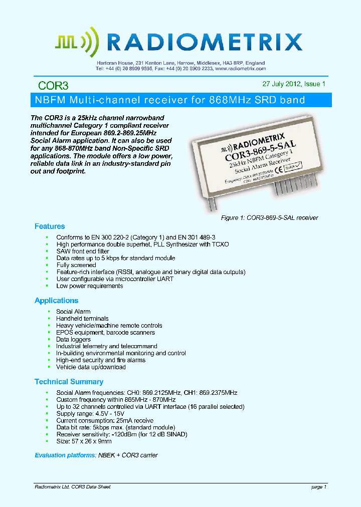 COR3_5375545.PDF Datasheet Download --- IC-ON-LINE