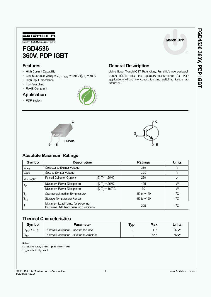 FGD4536_5396908.PDF Datasheet Download --- IC-ON-LINE