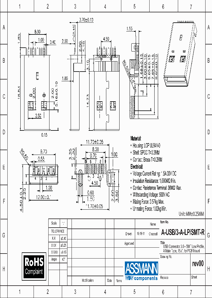 A-USB-3-A-LP-SMT-R_5408622.PDF Datasheet Download --- IC-ON-LINE