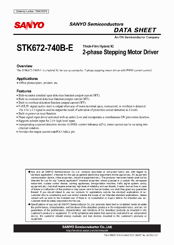 STK672-740B-E_5497442.PDF Datasheet Download --- IC-ON-LINE