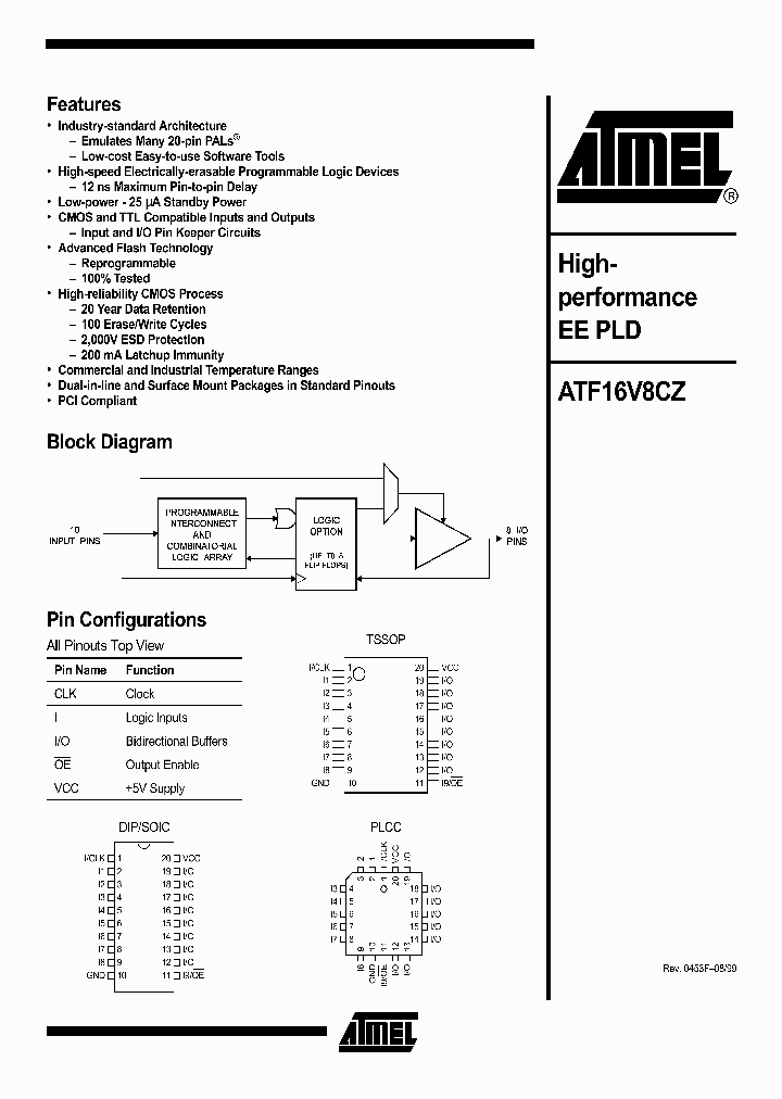 ATF16V8CZ_5528381.PDF Datasheet Download --- IC-ON-LINE