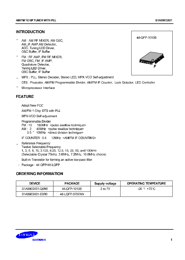 S1A0903X01_5588143.PDF Datasheet Download --- IC-ON-LINE