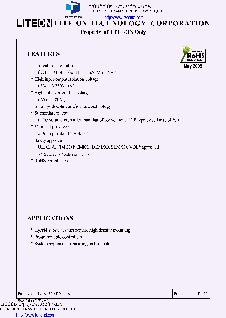 LTV-356T_5606904.PDF Datasheet Download --- IC-ON-LINE