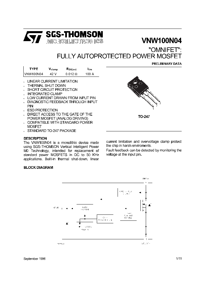 VNW100N04_5608267.PDF Datasheet Download --- IC-ON-LINE