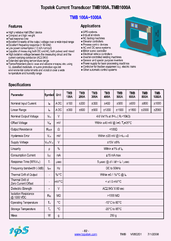 TMB300A_5623312.PDF Datasheet Download --- IC-ON-LINE