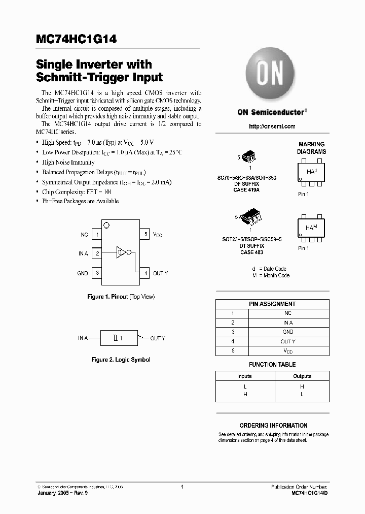 MC74HC1G14DFT1_5656406.PDF Datasheet Download --- IC-ON-LINE