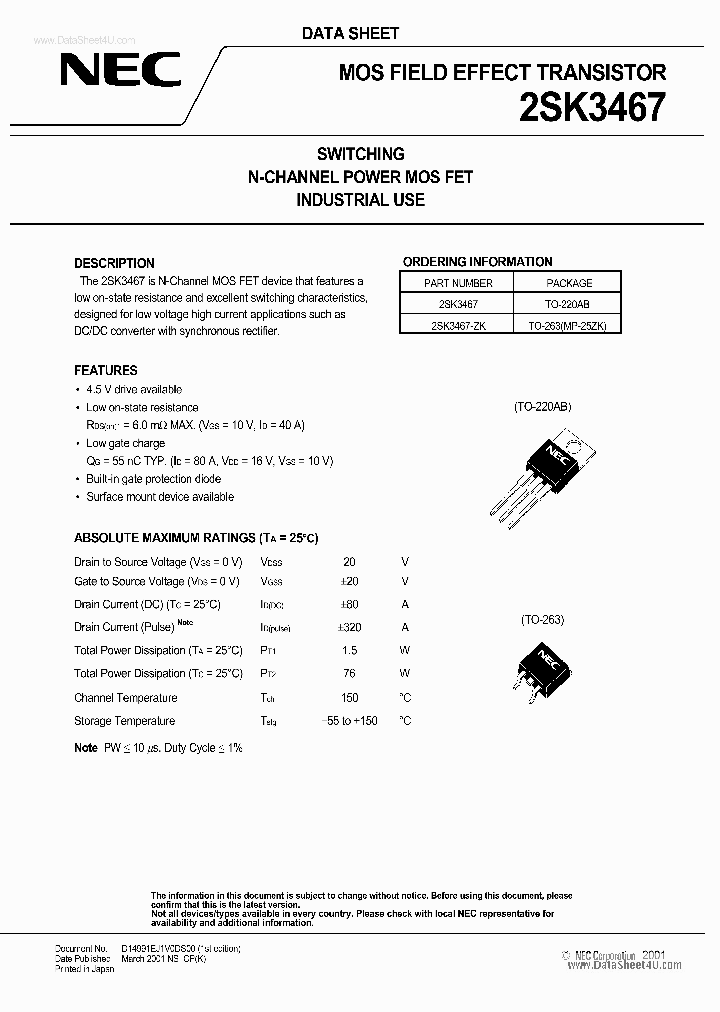 K3467_5706142.PDF Datasheet Download --- IC-ON-LINE