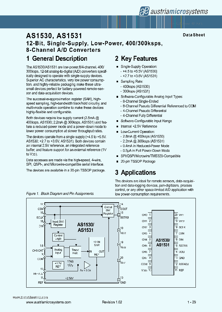 AS1530_5710115.PDF Datasheet Download --- IC-ON-LINE