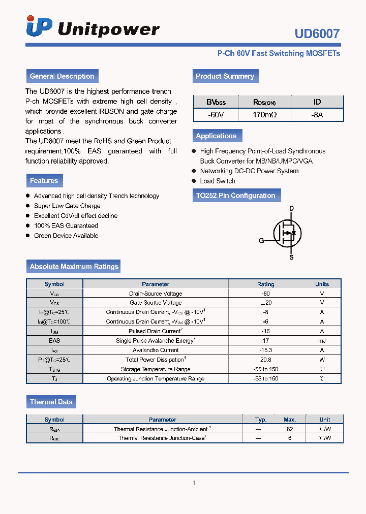 UD6007_5721957.PDF Datasheet Download --- IC-ON-LINE