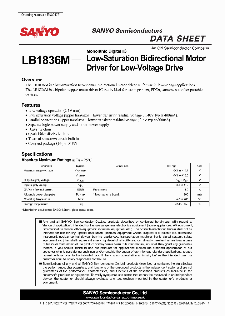 LB1836M10_5746194.PDF Datasheet Download --- IC-ON-LINE