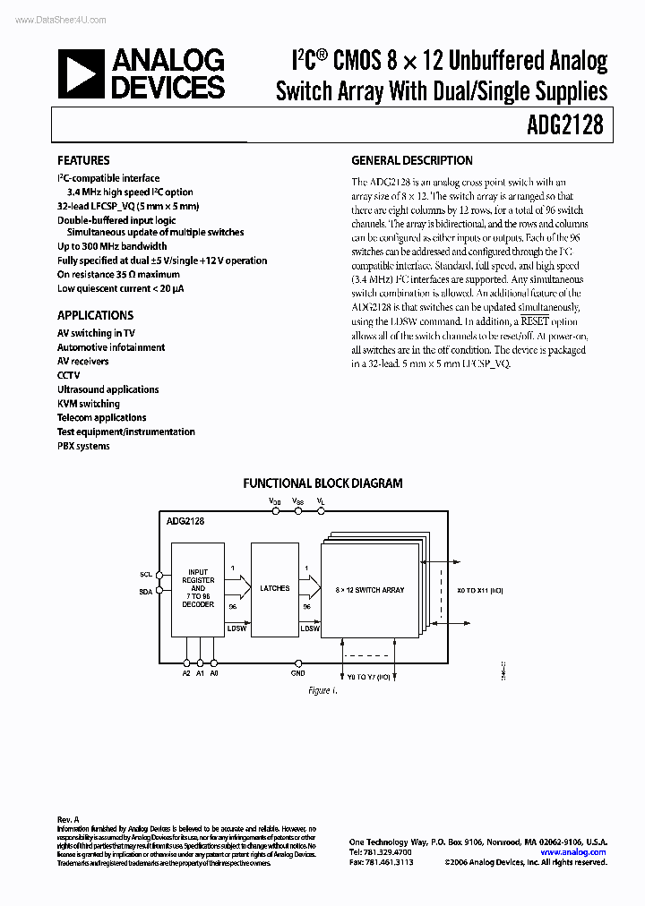 ADG2128_5794303.PDF Datasheet Download --- IC-ON-LINE