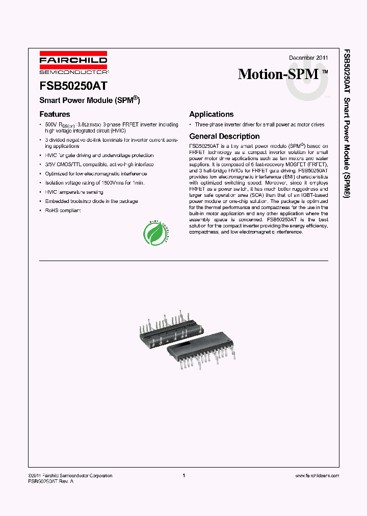 FSB50250AT_5810036.PDF Datasheet Download --- IC-ON-LINE