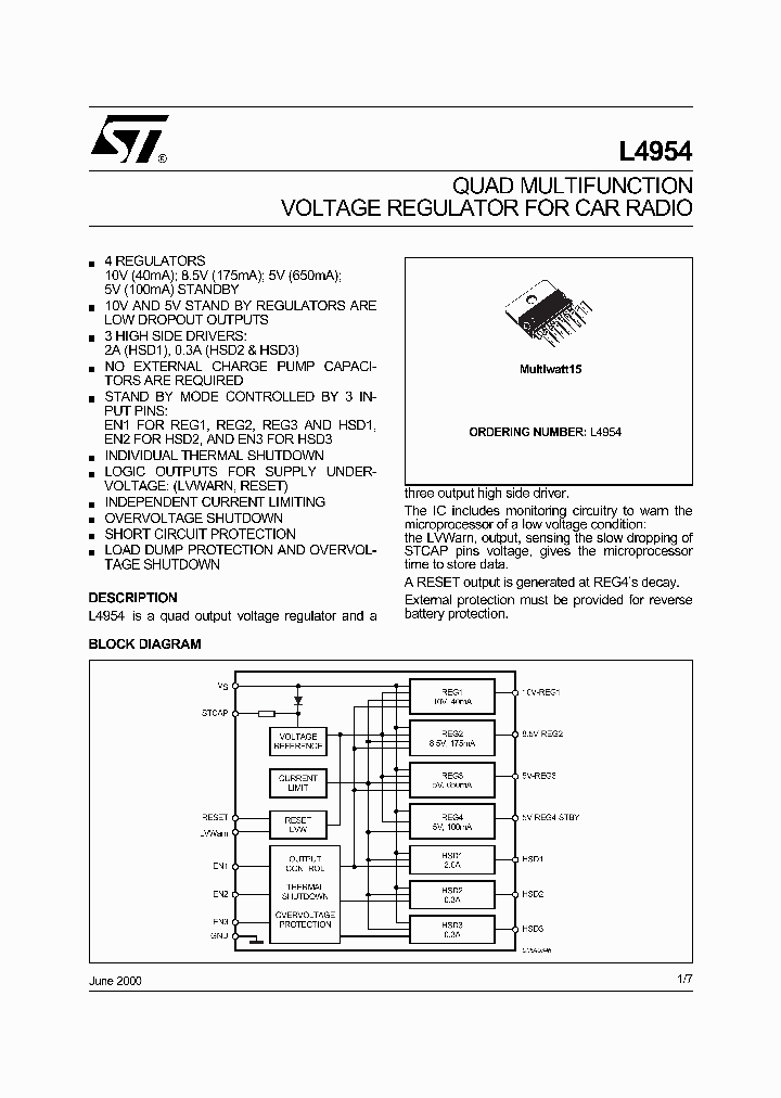 L4954_5851489.PDF Datasheet Download --- IC-ON-LINE