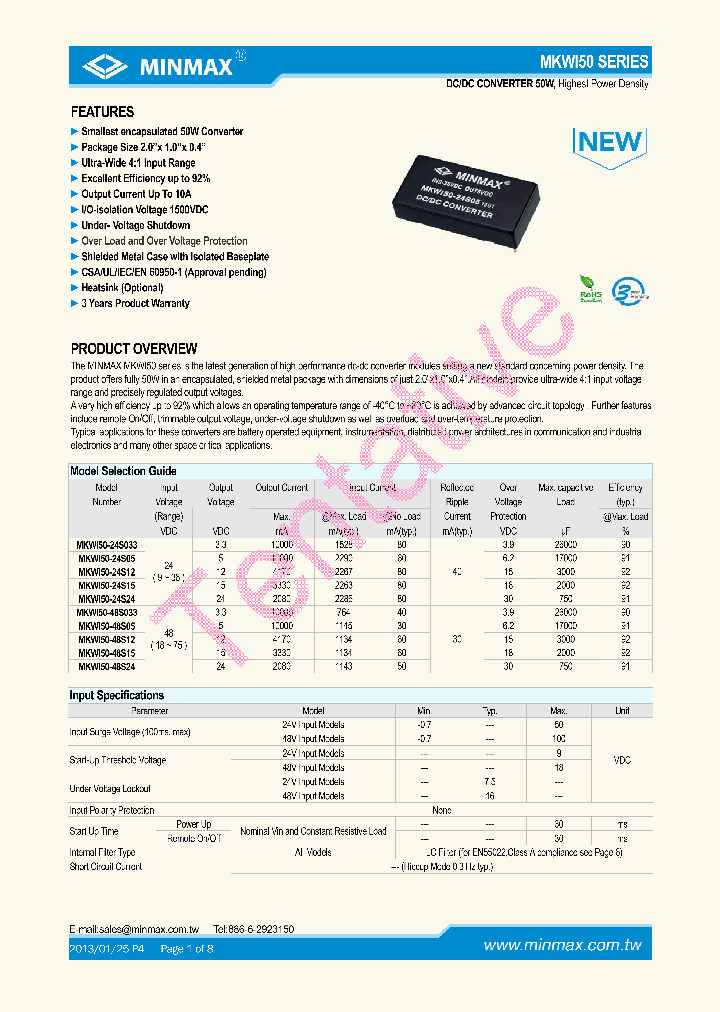 MKWI50-48S24_5867922.PDF Datasheet Download --- IC-ON-LINE