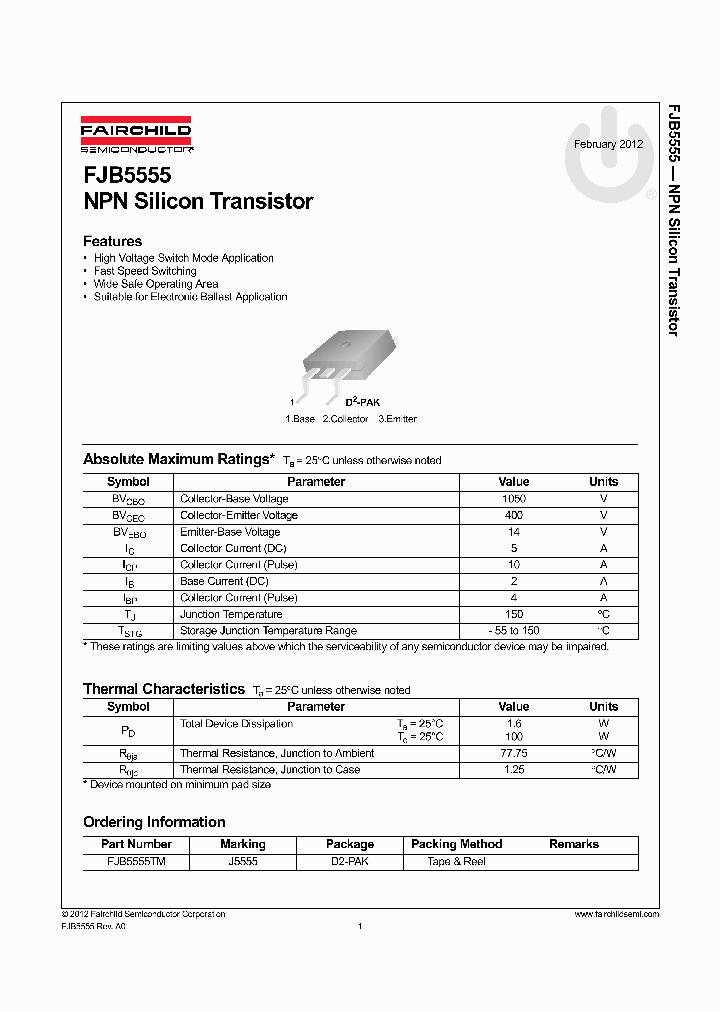 FJB5555_5875207.PDF Datasheet Download --- IC-ON-LINE