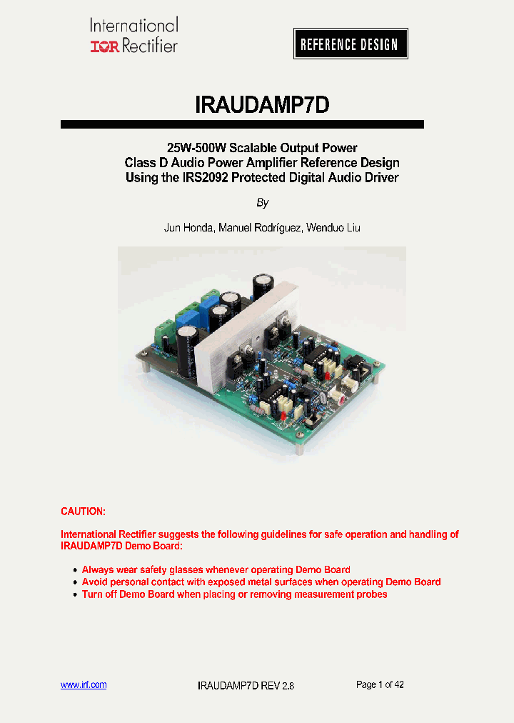 IRAUDAMP7D_5903803.PDF Datasheet Download --- IC-ON-LINE