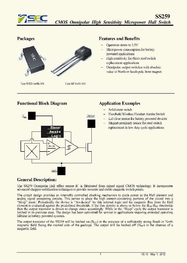 SS259_5920191.PDF Datasheet Download --- IC-ON-LINE
