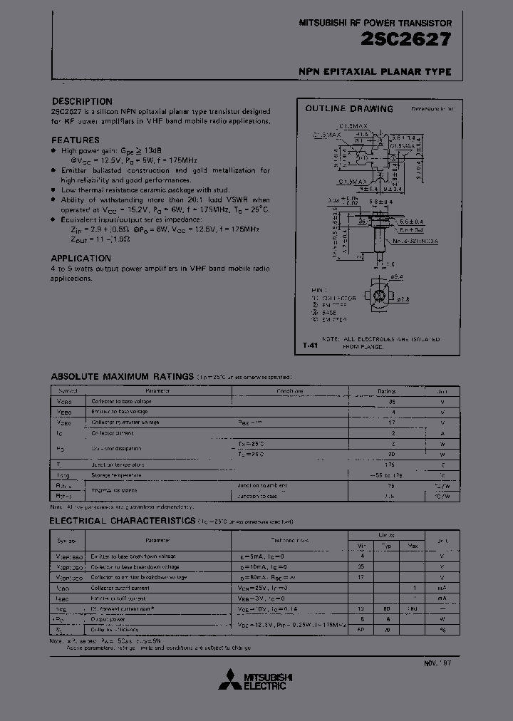 2SC2627_5957400.PDF Datasheet Download --- IC-ON-LINE