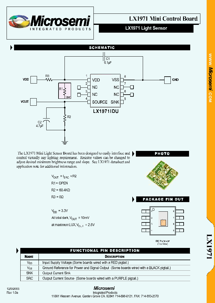 LX1971MINIEVAL_5958049.PDF Datasheet Download --- IC-ON-LINE