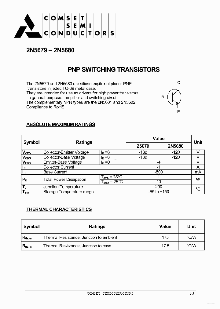 2N5680_6009878.PDF Datasheet Download --- IC-ON-LINE