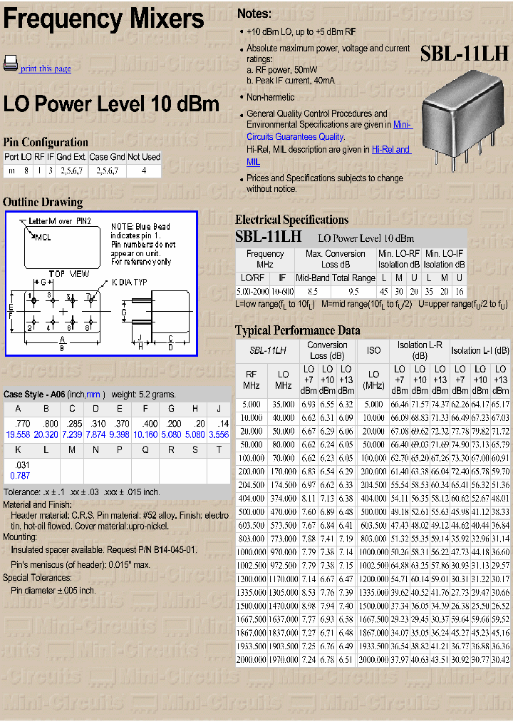 SBL-1-1LH_6057002.PDF Datasheet Download --- IC-ON-LINE