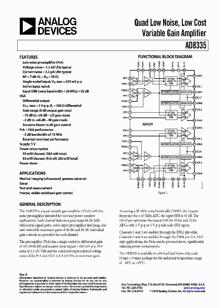 AD8335ACPZ-REEL7_6096100.PDF Datasheet Download --- IC-ON-LINE