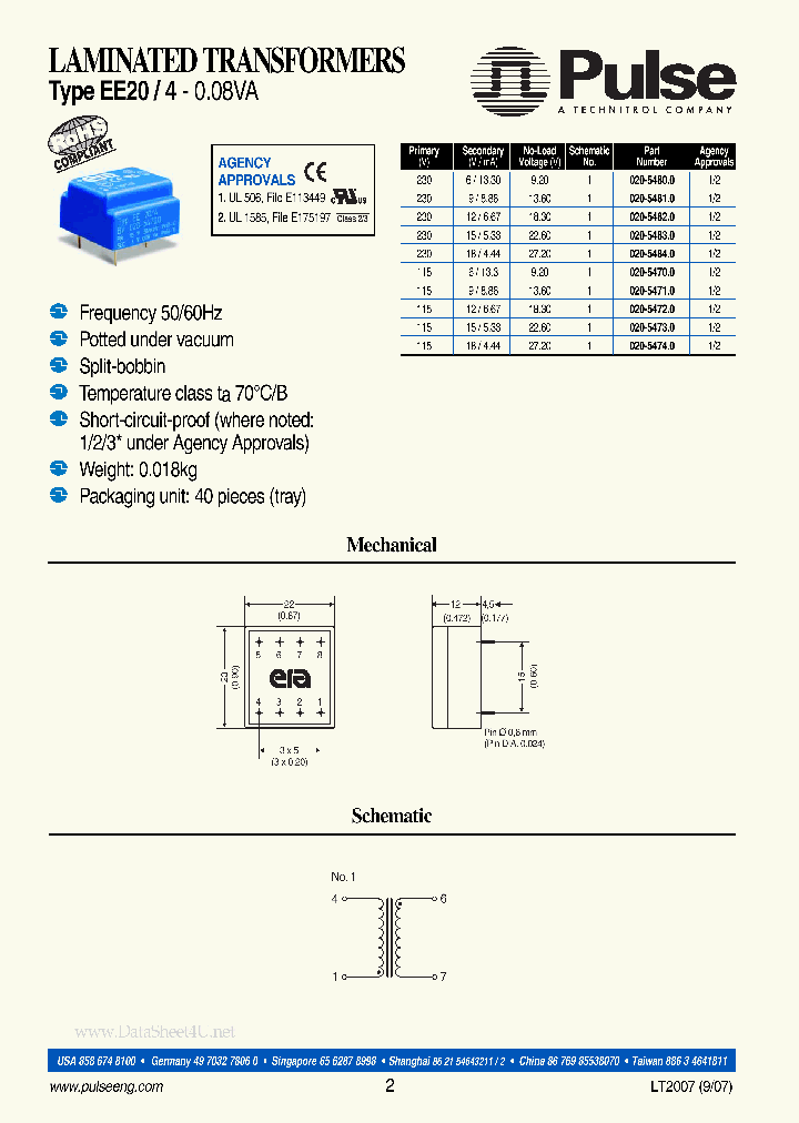 EE20_6205973.PDF Datasheet Download --- IC-ON-LINE