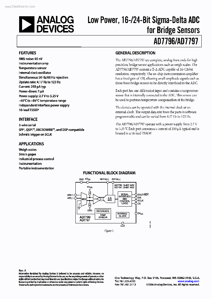 AD7796_6271301.PDF Datasheet Download --- IC-ON-LINE