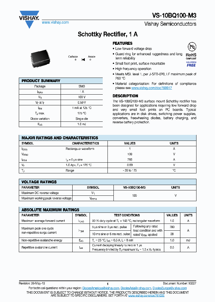 VS-10BQ100-M3_6307756.PDF Datasheet Download --- IC-ON-LINE
