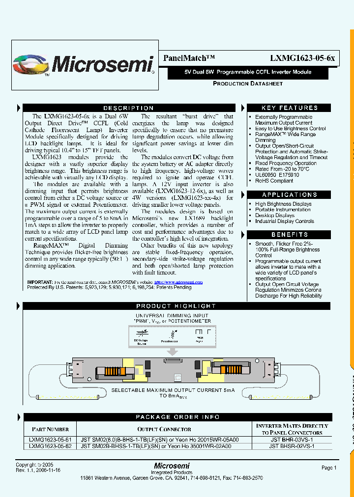 LXMG1623-05-62_6369016.PDF Datasheet Download --- IC-ON-LINE