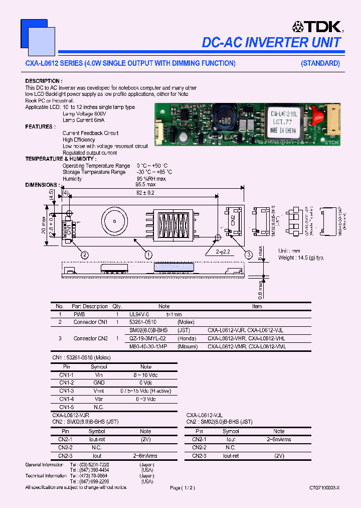 CXA-L0612-VJL_6373223.PDF Datasheet Download --- IC-ON-LINE