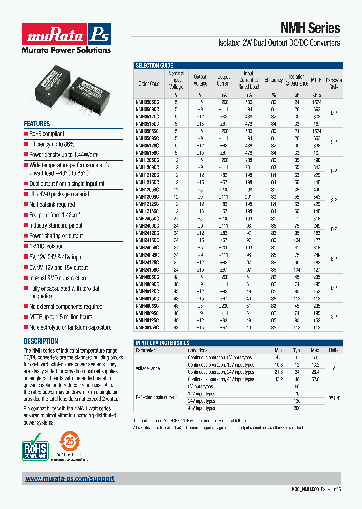 NMH0512SC_6377512.PDF Datasheet Download --- IC-ON-LINE
