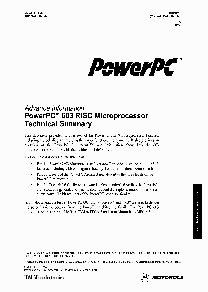 MPC603DR3_6387843.PDF Datasheet Download --- IC-ON-LINE