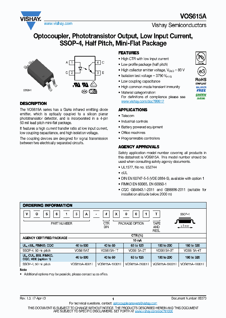 VOS615A-3X001T_6471661.PDF Datasheet Download --- IC-ON-LINE