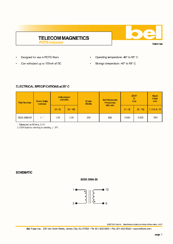 S555-2999-00_6503797.PDF Datasheet Download --- IC-ON-LINE
