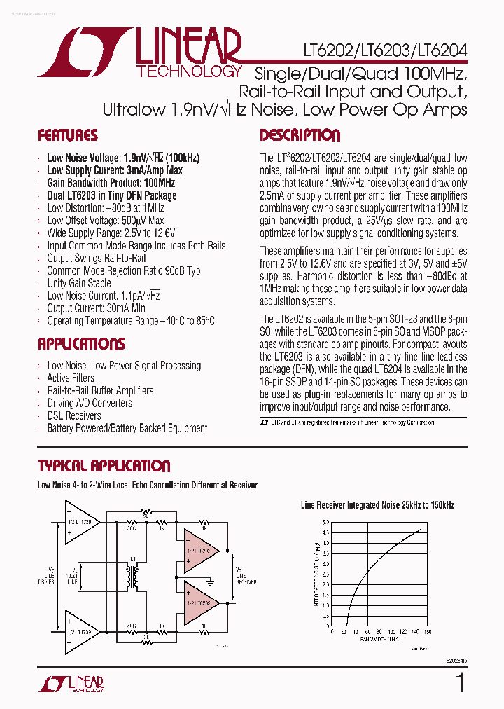 LT6203_6525330.PDF Datasheet Download --- IC-ON-LINE