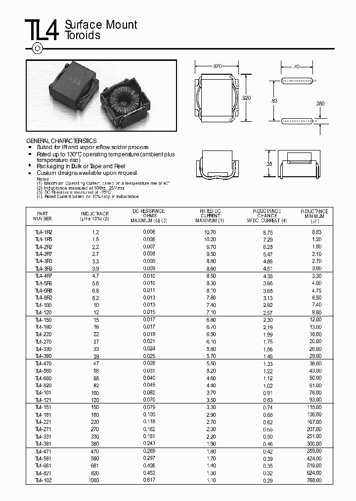 TL4-2R2_6642101.PDF Datasheet Download --- IC-ON-LINE