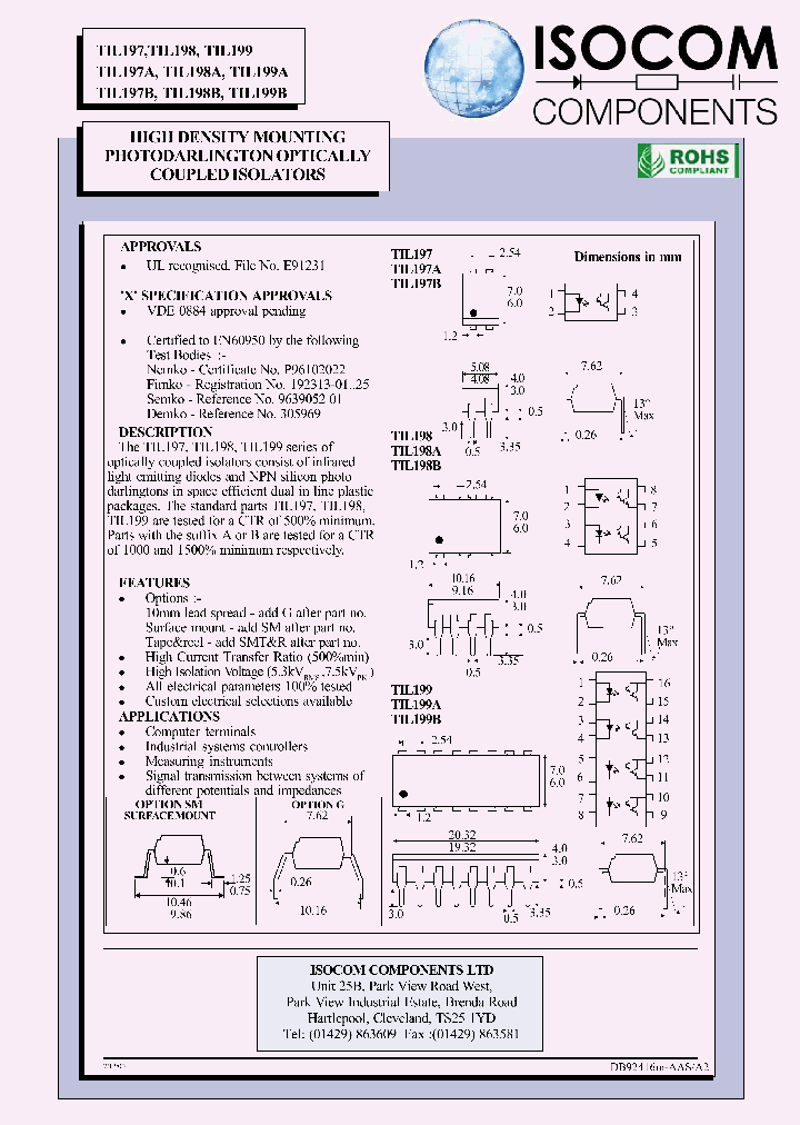 TIL199B-SM_6652058.PDF Datasheet Download --- IC-ON-LINE