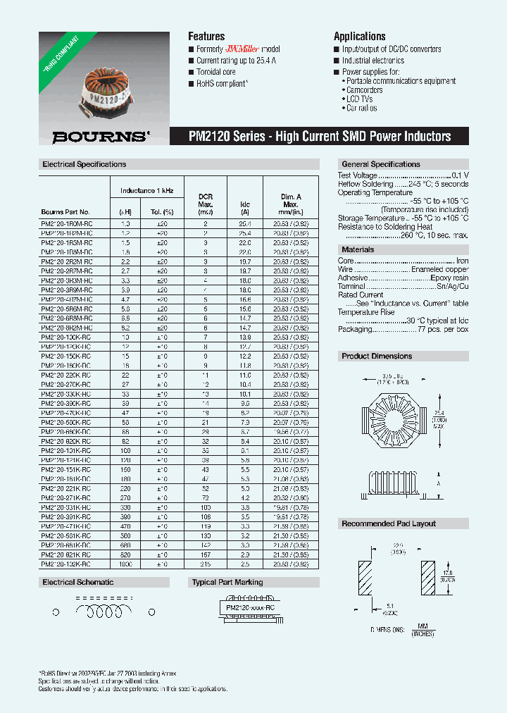 PM2120-1R2M-RC_6696289.PDF Datasheet Download --- IC-ON-LINE