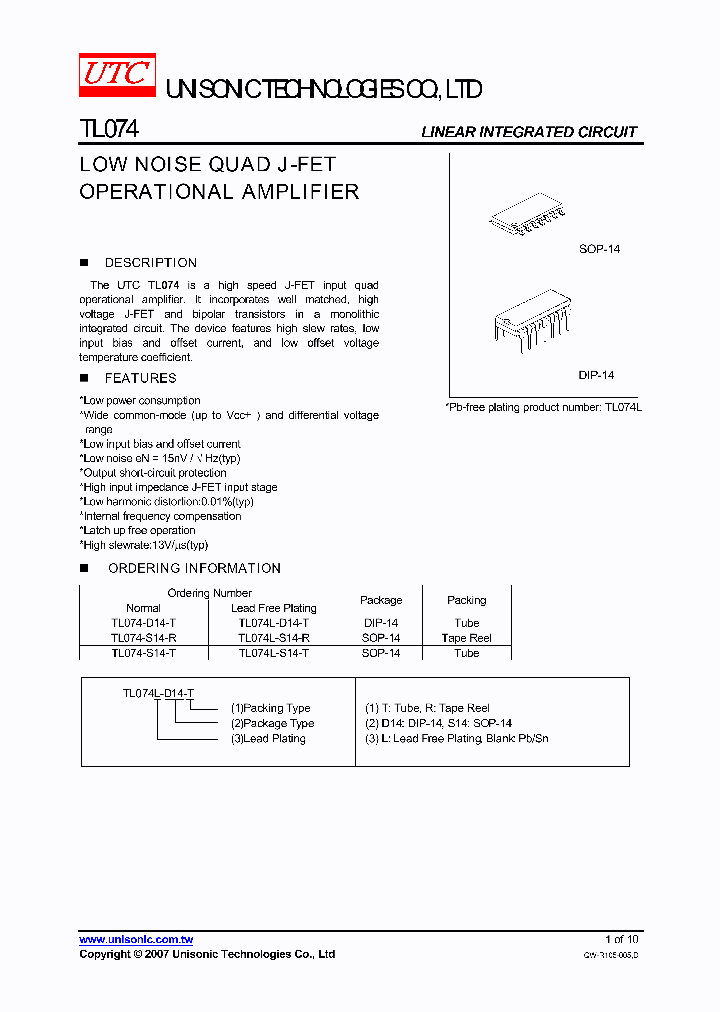 TL074-D14-T_6721364.PDF Datasheet Download --- IC-ON-LINE
