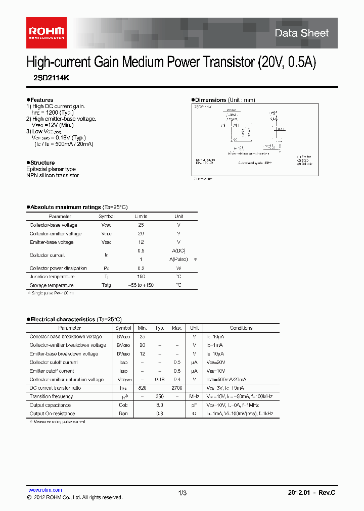 2SD2144STPU_6936324.PDF Datasheet Download --- IC-ON-LINE