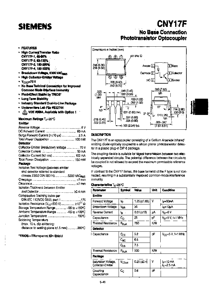 CNY17F-3-X001_6730276.PDF Datasheet Download --- IC-ON-LINE