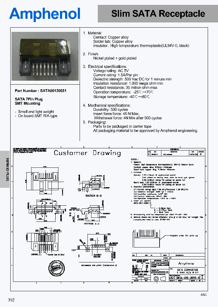 SATA-001-2085-3_6749326.PDF Datasheet Download --- IC-ON-LINE