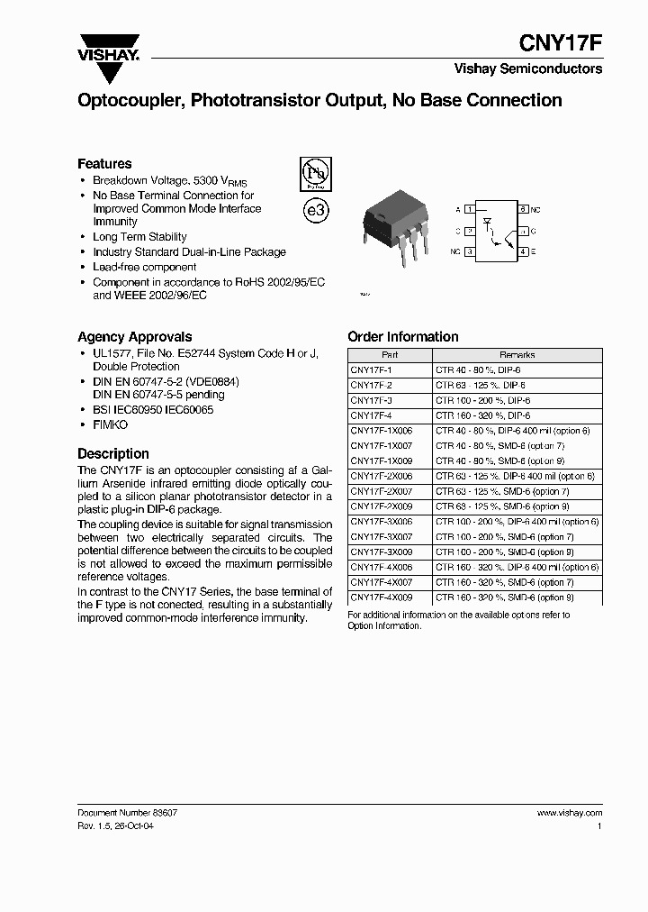 CNY17F-3-X007_6749422.PDF Datasheet Download --- IC-ON-LINE